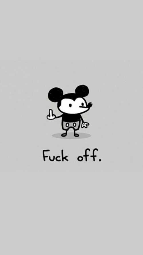 Mickey Mouse Middle Finger Wallpaper - iXpap
