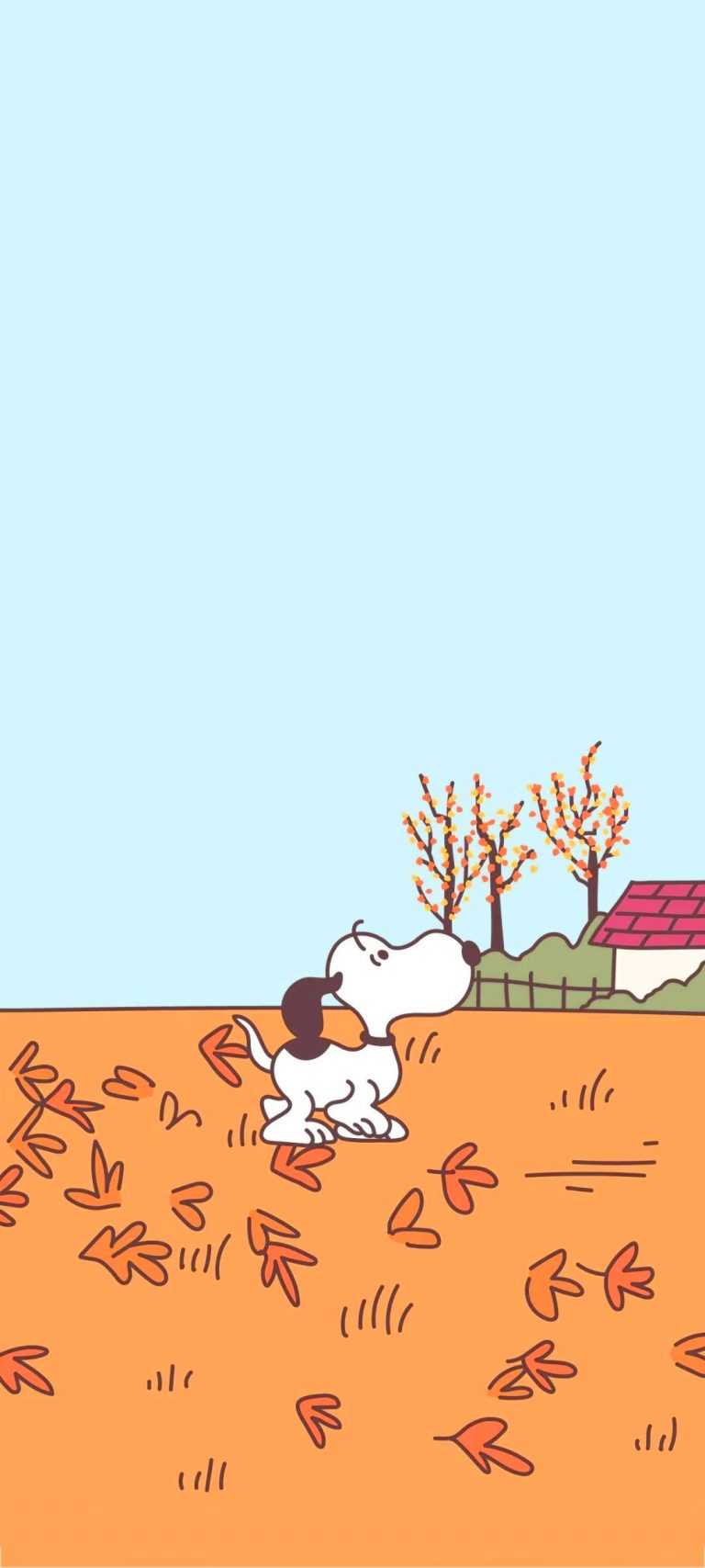 Snoopy Fall Wallpaper - iXpap