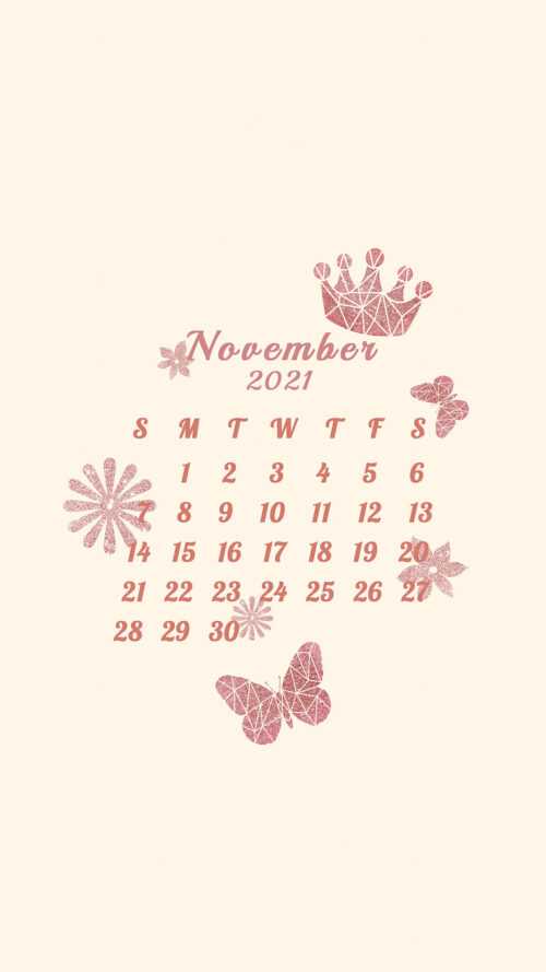 2021 November Calendar Wallpaper - iXpap