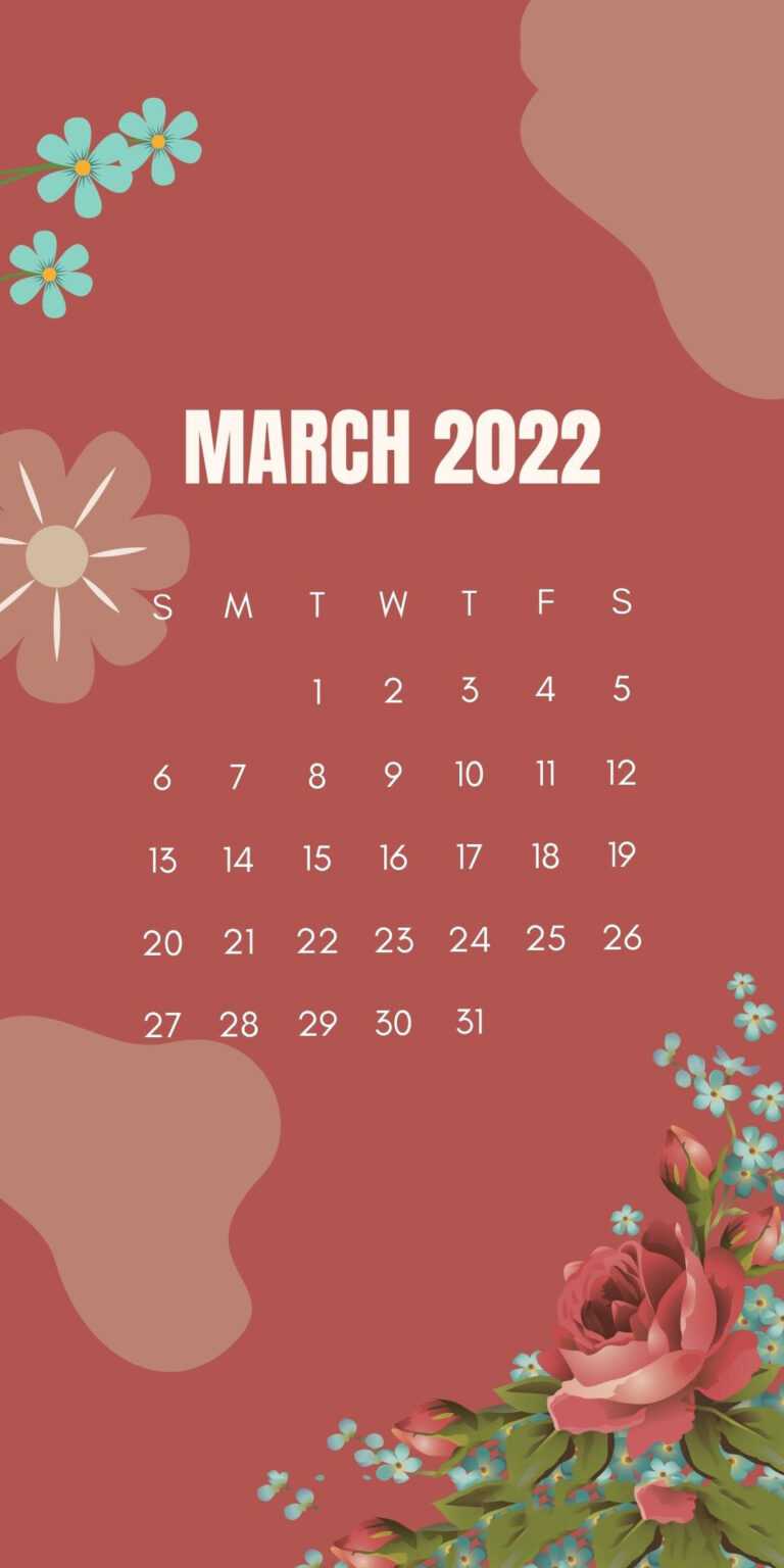 2022 March Calendar Wallpaper - iXpap