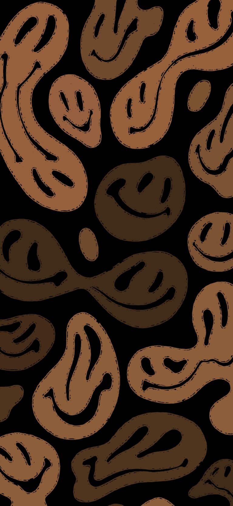 Brown Smiley Face Wallpaper - iXpap