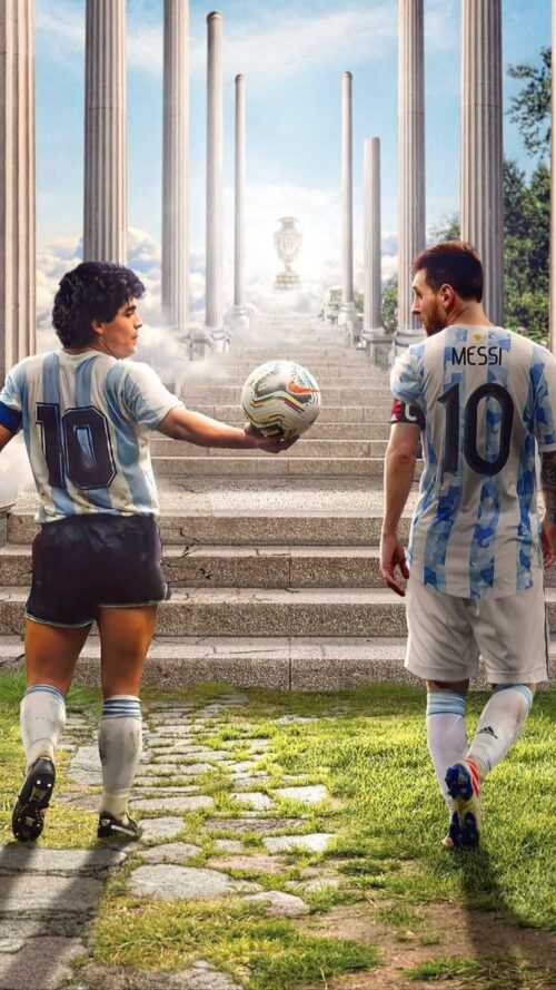 Maradona Messi Wallpaper - iXpap