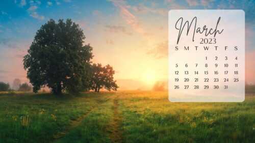 March Calendar 2023 Wallpaper - iXpap