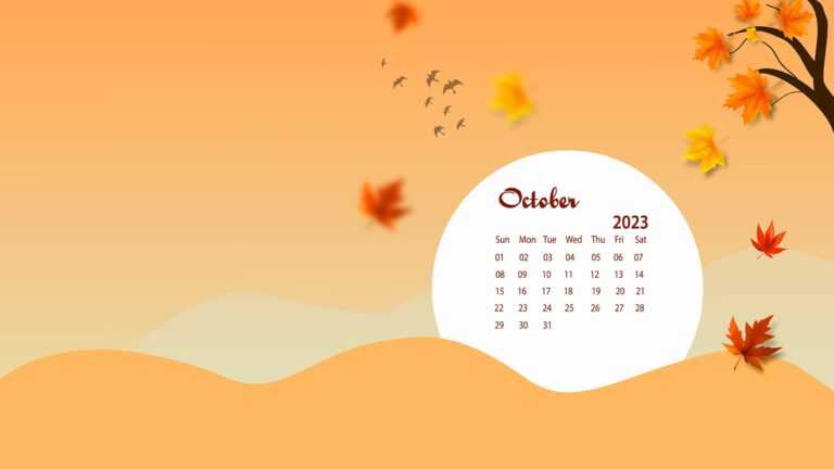 October Calendar Wallpaper 2023 - iXpap October Calendar Wallpaper 2023 - iXpap