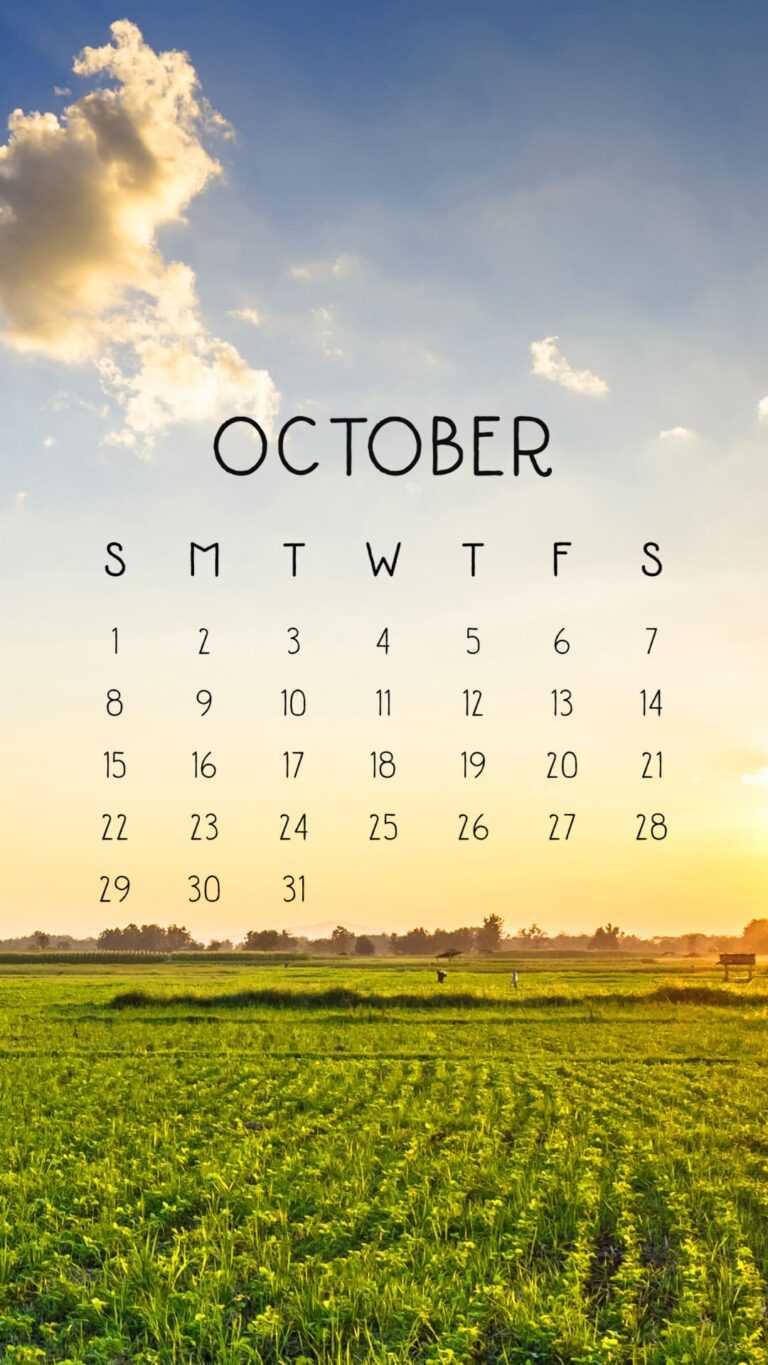 October Calendar 2023 Wallpaper - iXpap