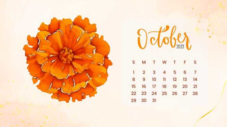 October Desktop Calendar Wallpaper - iXpap