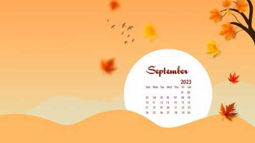 2023 September Calendar Wallpaper - iXpap
