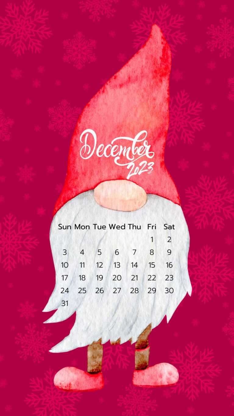 December Calendar Wallpaper 2023 - iXpap