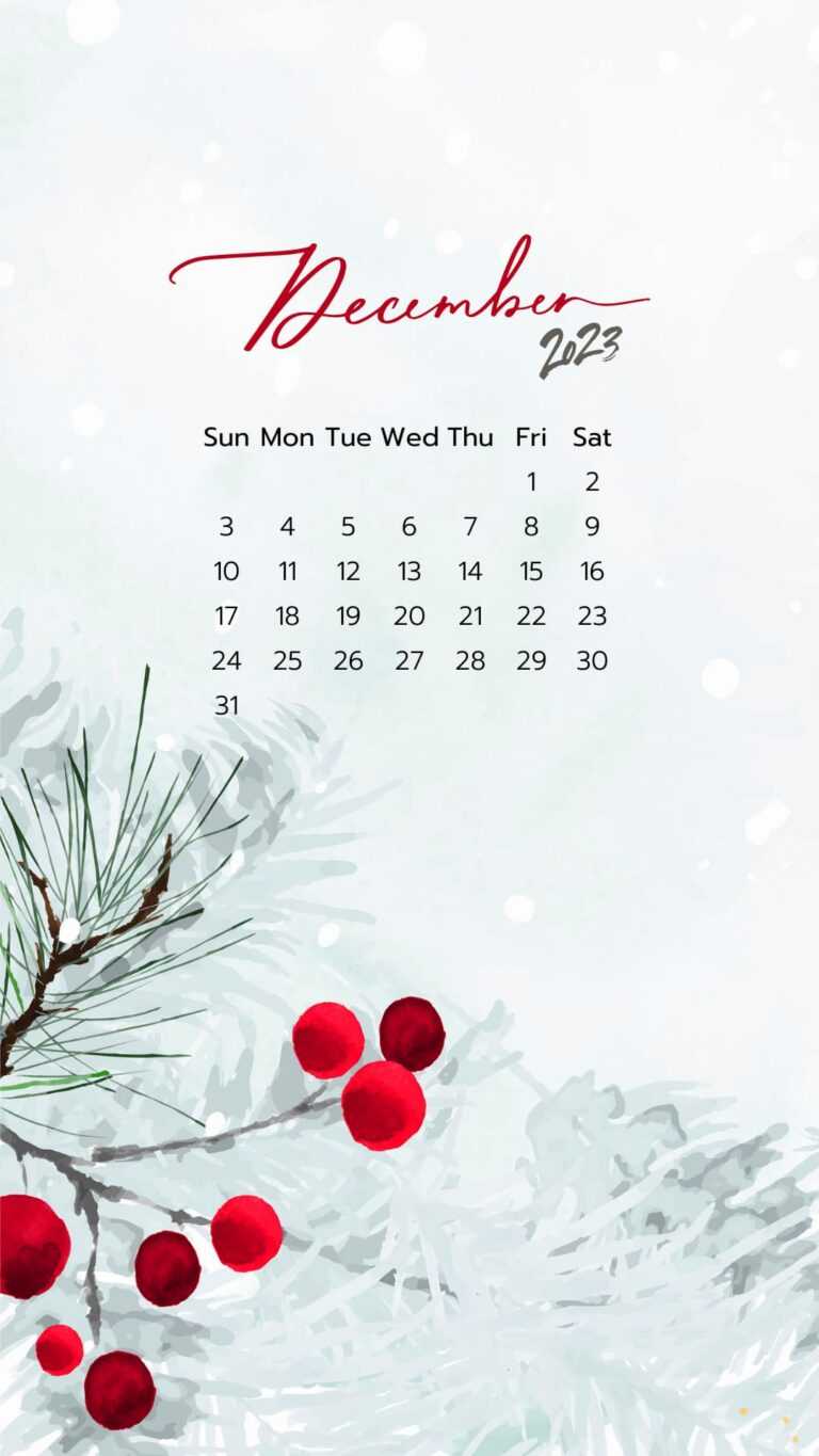 December Calendar 2023 Wallpaper - iXpap