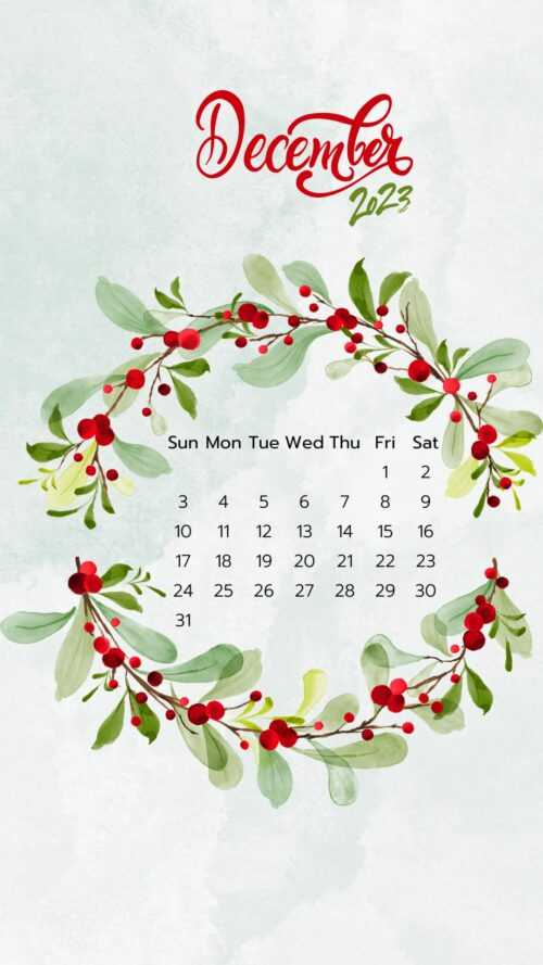 December Calendar Wallpaper 2023 - iXpap