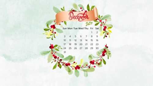 December Calendar 2023 Wallpaper - iXpap