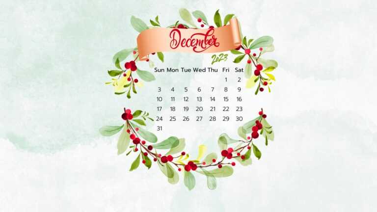 December Calendar 2023 Wallpaper - iXpap