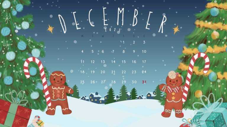 December Calendar Wallpaper 2023 - iXpap