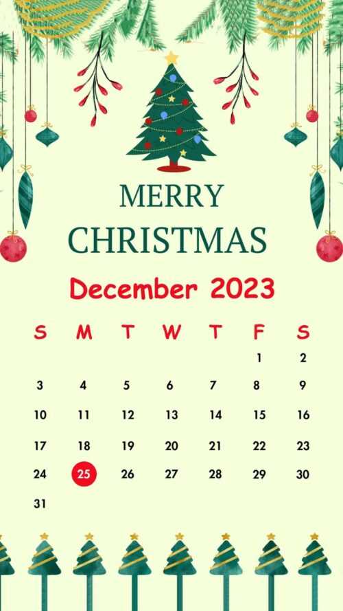 December Calendar Wallpaper 2023 - iXpap