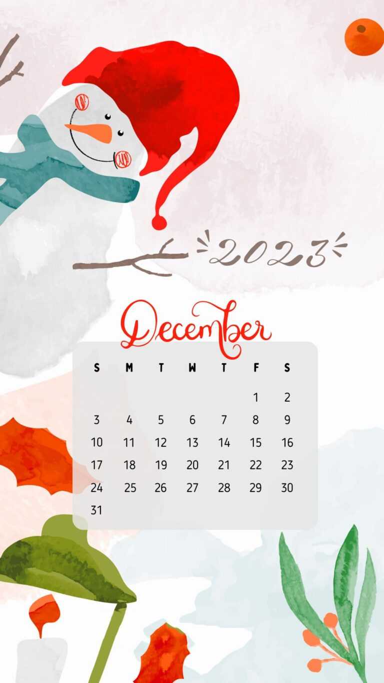 December Calendar Wallpaper 2023 - iXpap
