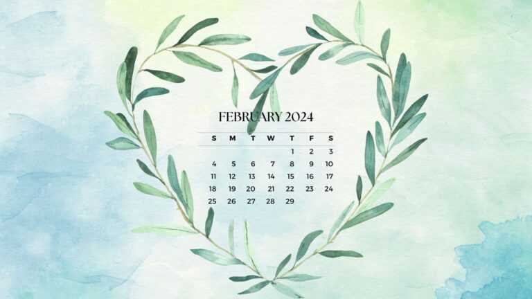 February 2024 Calendar Wallpaper - iXpap