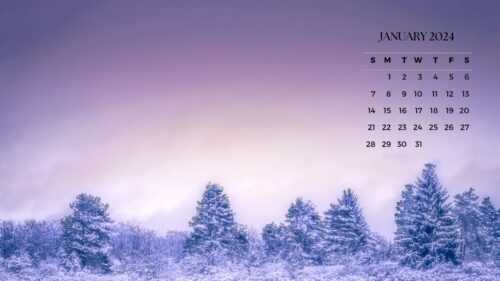 January 2024 Desktop Calendar Wallpaper - iXpap
