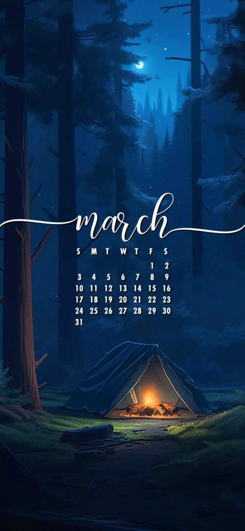 March 2024 Calendar Wallpaper - iXpap