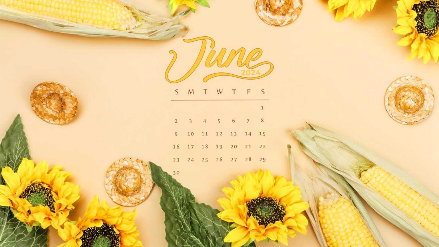 June Calendar 2024 Wallpaper - iXpap