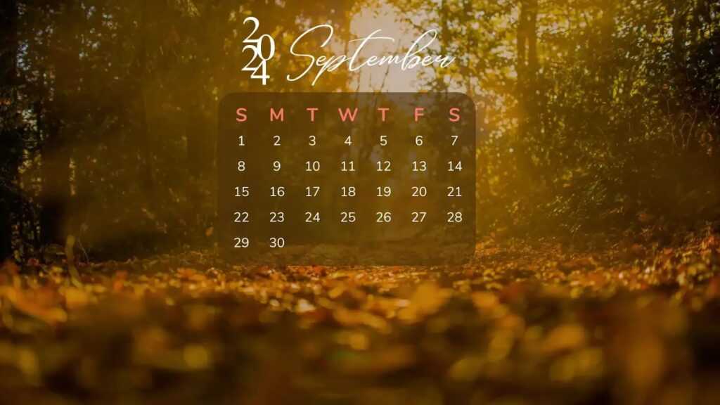 2024 September Calendar Wallpaper - iXpap