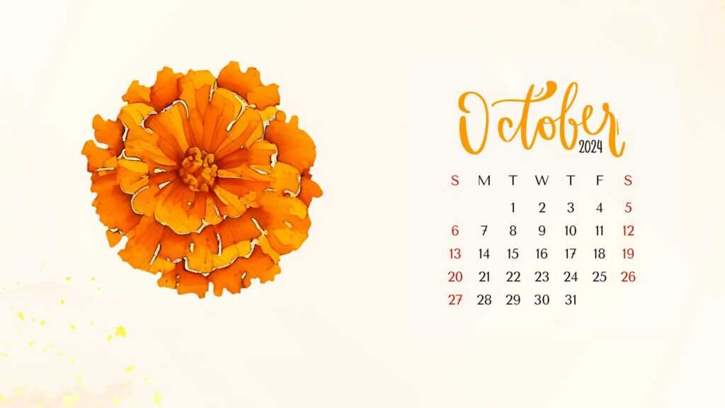 2024 October Calendar Wallpaper - iXpap