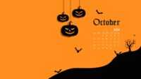 2024 October Calendar Wallpaper - iXpap