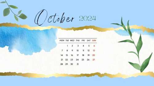 October 2024 Calendar Wallpaper - iXpap