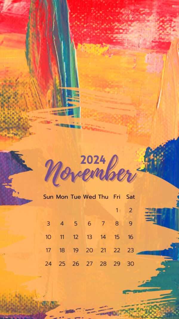 November Calendar 2024 Wallpaper - iXpap