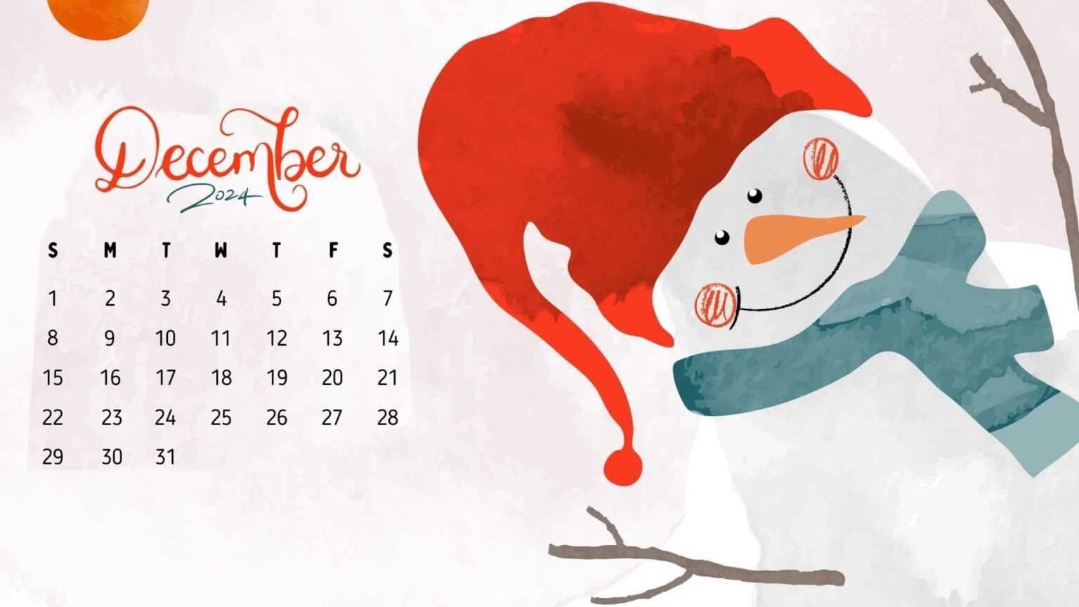 December 2024 Calendar Wallpaper - iXpap