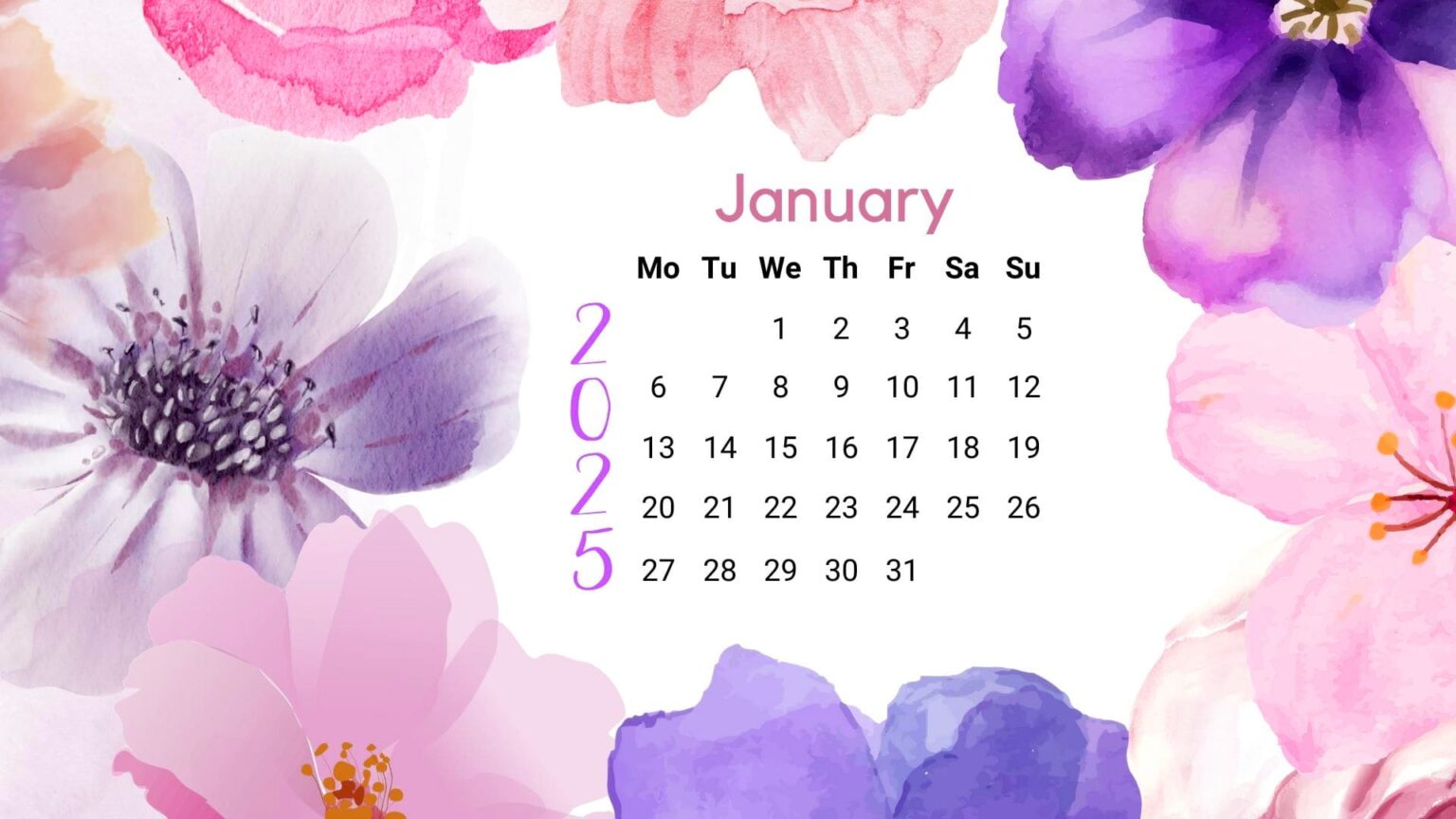 January 2025 Wallpaper - iXpap