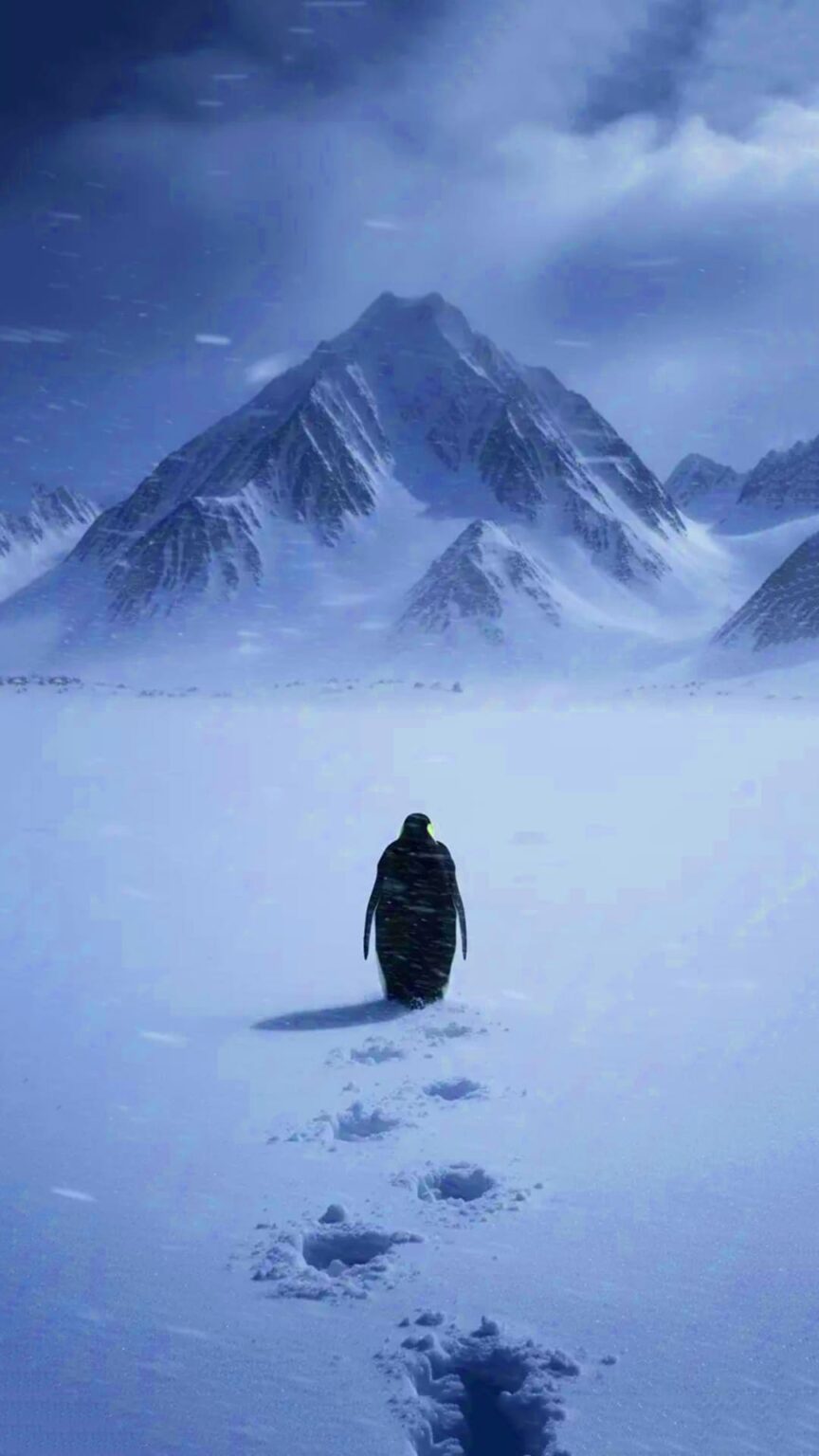 Viral Penguin Mountain Wallpaper - iXpap